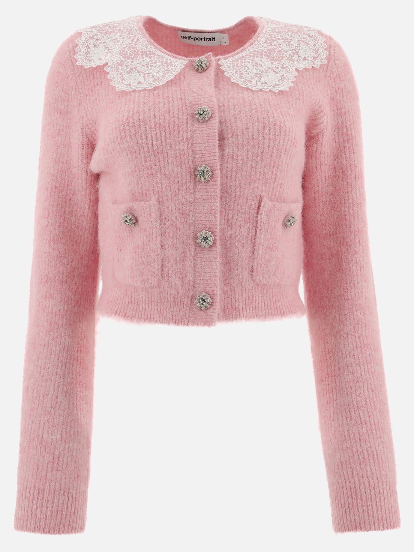Self-portrait Fluffy cardigan Pink - Women | VIETTI Online Store